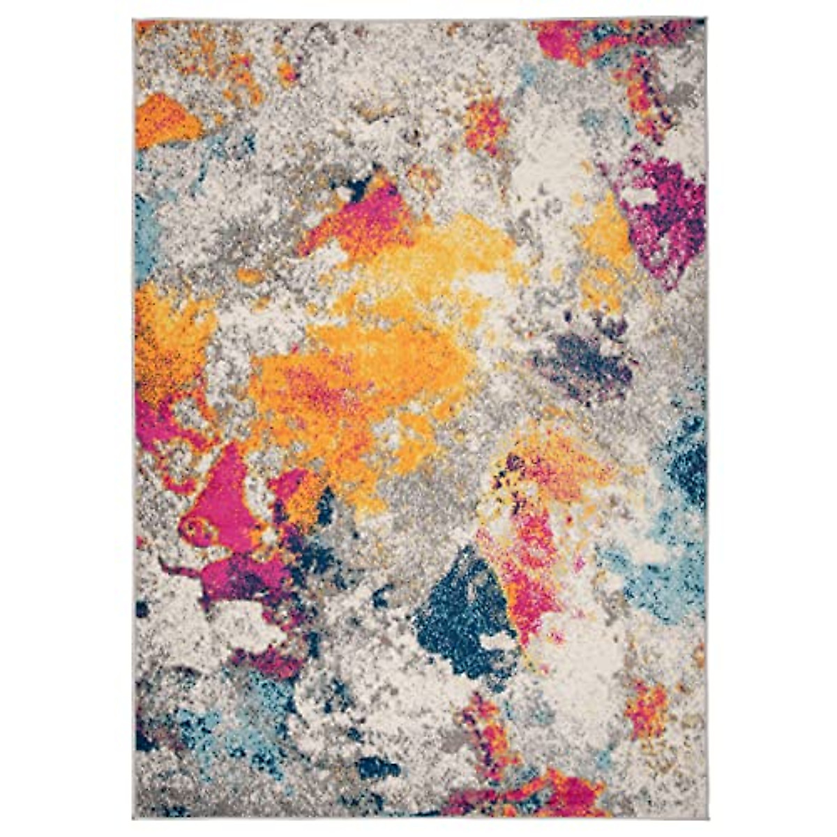 Rugshop Distressed Abstract Watercolor Area Rug 6'6" x 9' Multi