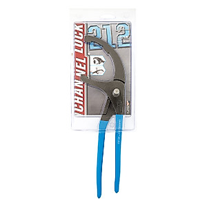 CHANNELLOCK 212 12-inch Oil Filter/PVC Pliers | Made in USA | 2.5 to 3.75-inch Jaw Capacity | Forged High Carbon Steel | Ideal for Engine Oil Filters, Conduit, and Fittings , Blue