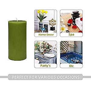 Zest Candle Pillar Candle, 3 by 6-Inch, Sage Green