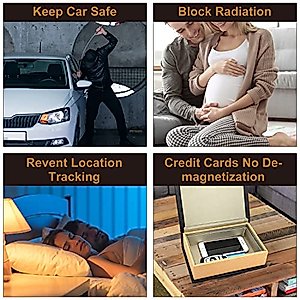 MONOJOY Faraday Box for Key Fob: Key Fob Signal Blocker Box Faraday Key Fob Protector Box RFID Key Fob Protector Faraday Cage Key Fob Box Signal Blocker - RFID Box for Car Keys Phones Credit Card