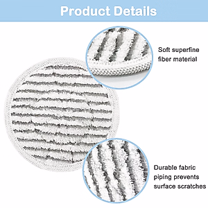 10 Pack S7001 Pads Replacement Steam Mop Pads for Shark S7001 S8201 S7000AMZ S8001 S7000 S7001TGT S7201 S7005 S7020 Series Steam Mop Pads Steam & Scrub All-in-One Scrubbing Mop Pads Part #: XKITP7000