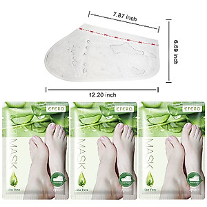 Nado Care Foot Peel Mask - Exfoliating Foot Peeling Masks for Men and Women with Natural Aloe Extract - Repair Rough Heels, Callus and Dry Dead Skin - 3 Pack
