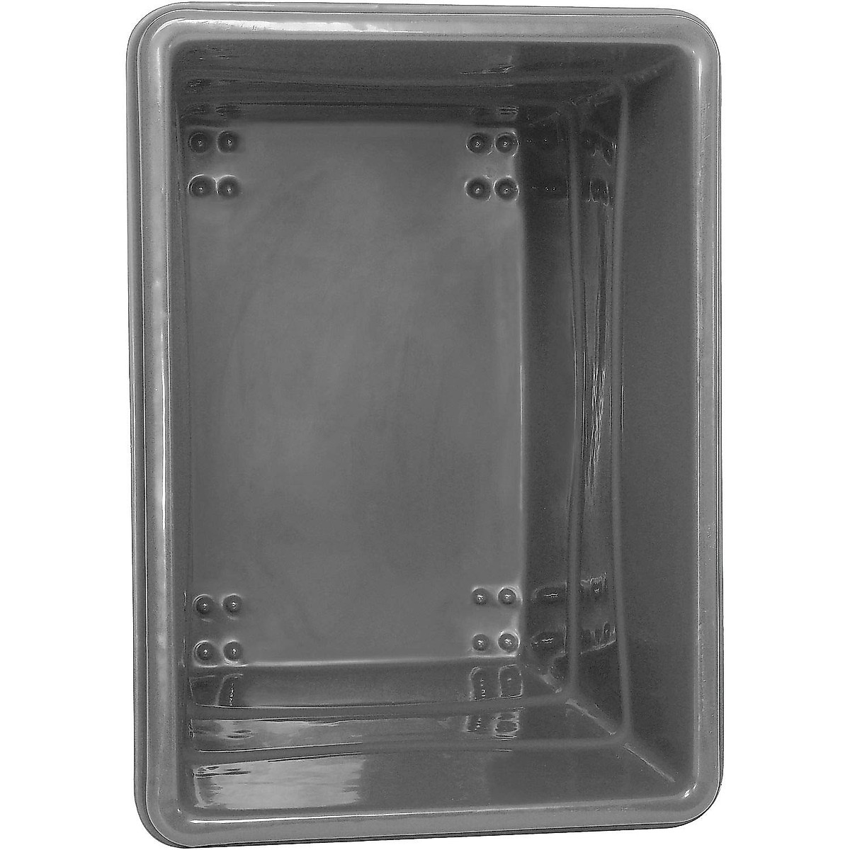 Global Industrial 16 Bushel Plastic Bulk Box Truck, Steel Chassis Base, Gray, 42-3/5"L x 30" W x 35-3/5"H