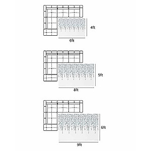 Green Spring Flowers Outdoor Rug for Patio/Deck/Porch, Non-Slip Large Area Rug 5x8 Ft, Green Grey Cherry Blossoms Dangling Indoor Outdoor Rugs Washable Area Rugs, Reversible Camping Rug Carpet Runner