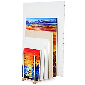 Falling in Art Large Wooden Art Storage Rack - Canvas Drying Stand for Artworks, Frames, Canvases, Drawing Boards, Prints, Panels, Paintings Display
