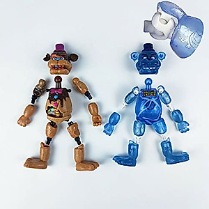 Toysvill Inspired by Five Nights at Freddys | Chocolate | Freddy's Action Figures Toys (FNAF) Set of 6 pcs [Rockstar & Chocolate Freddy, Bonnie, Chica, Easter, Freddy Frostbear]