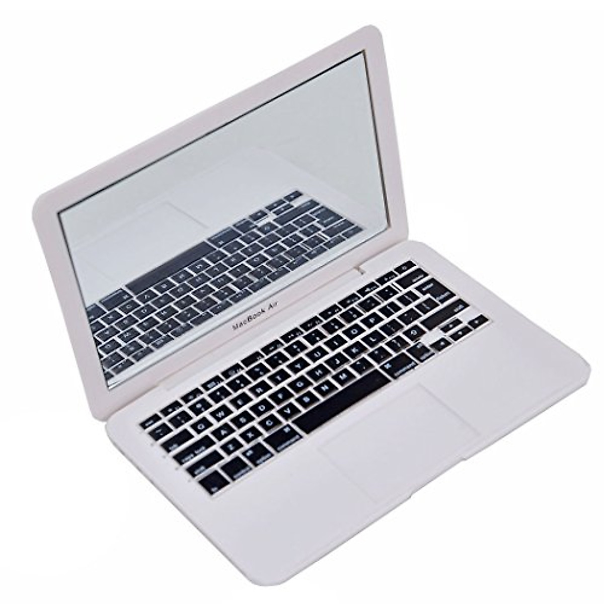 ebuddy Mini Dollhouse Toy Cat Laptop Tiny Fake Computer Mirror for Cat (White)