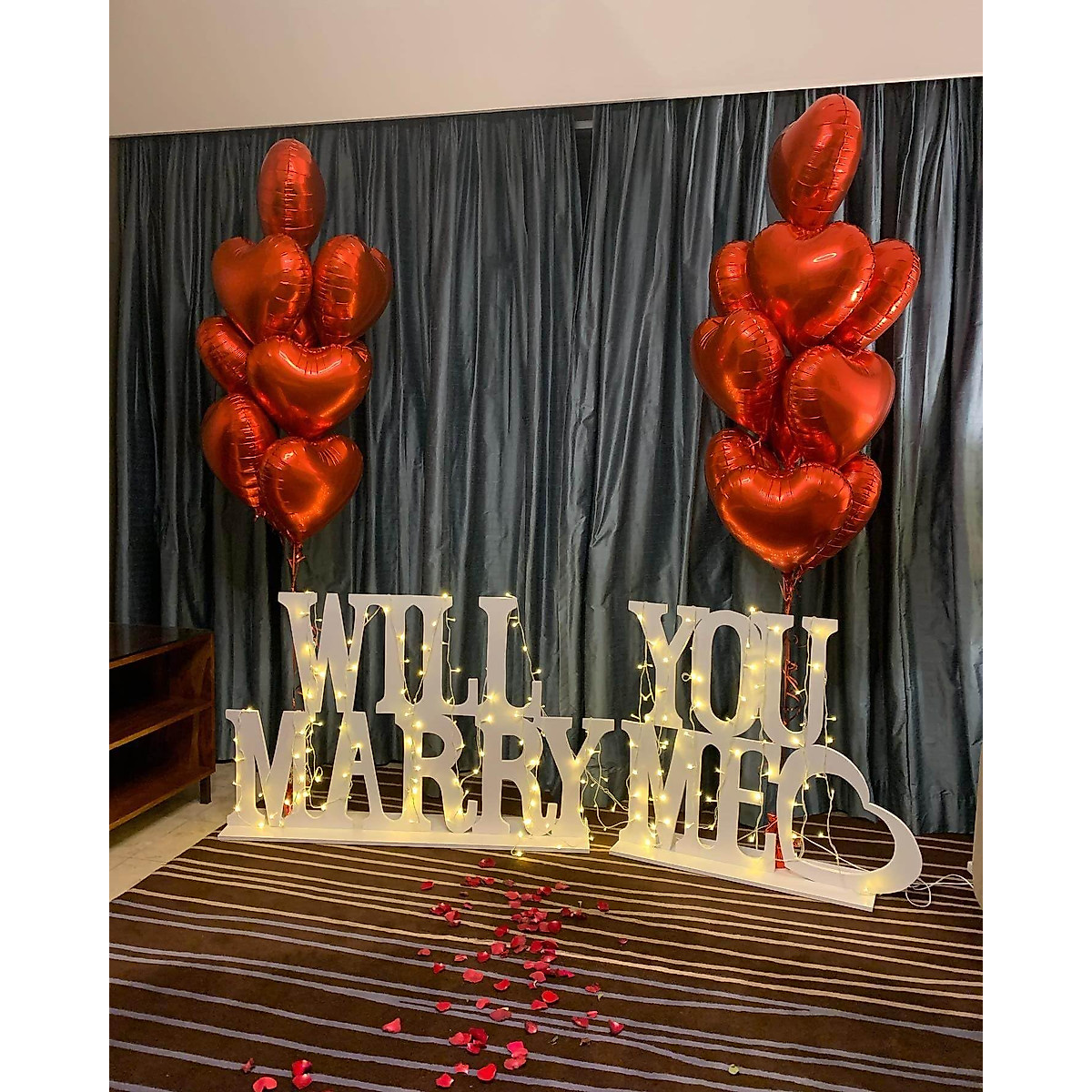 Red Heart Balloons Red I LOVE YOU Balloons for Romantic Love Valentines Day Decorations Bridal Shower Wedding Party Decorations