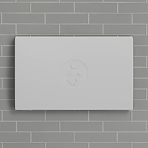 Foundations Elements Horizontal Wall Mounted Baby Changing Station and Liner Dispenser for Commercial Restrooms, Easy to Install, Meets All Safety Standards in USA, Canada & Europe (Gray)