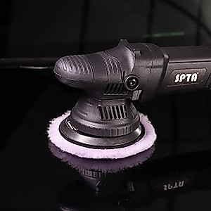 Wool Polishing Pads, SPTA 2Pcs 6Inch (150mm) Wool Cutting Pad, Purple Wool Buffing and Polishing Pad Set, Wool Buffing Wheel for Heavy Cut for 6Inch (150mm) Car Polisher Polishing, Buffing and Cutting