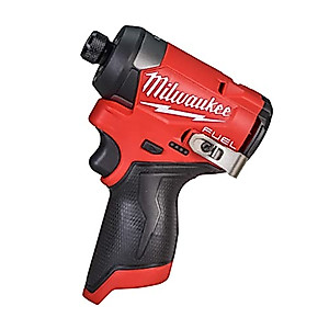 Milwaukee 3453-22 12V Fuel 1/4" Cordless Hex Impact Driver Kit with (2) 2.0Ah Lithium Ion Batteries, Charger & Tool Bag
