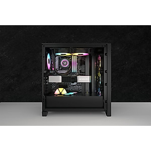 Corsair iCUE H100i Elite LCD XT Liquid CPU Cooler - IPS LCD Screen - Two AF120 RGB Elite Fans - 240mm Radiator - Fits Intel® LGA 1700, AMD® AM5, and More - Included iCUE Commander CORE - Black