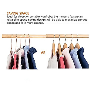 60-Pack Koobay 16.5” Rose Gold Metal Clothes Hangers with Non-Slip Shoulders for Shirt, Coat and Slacks Storage and Display - Shiny and Stylish