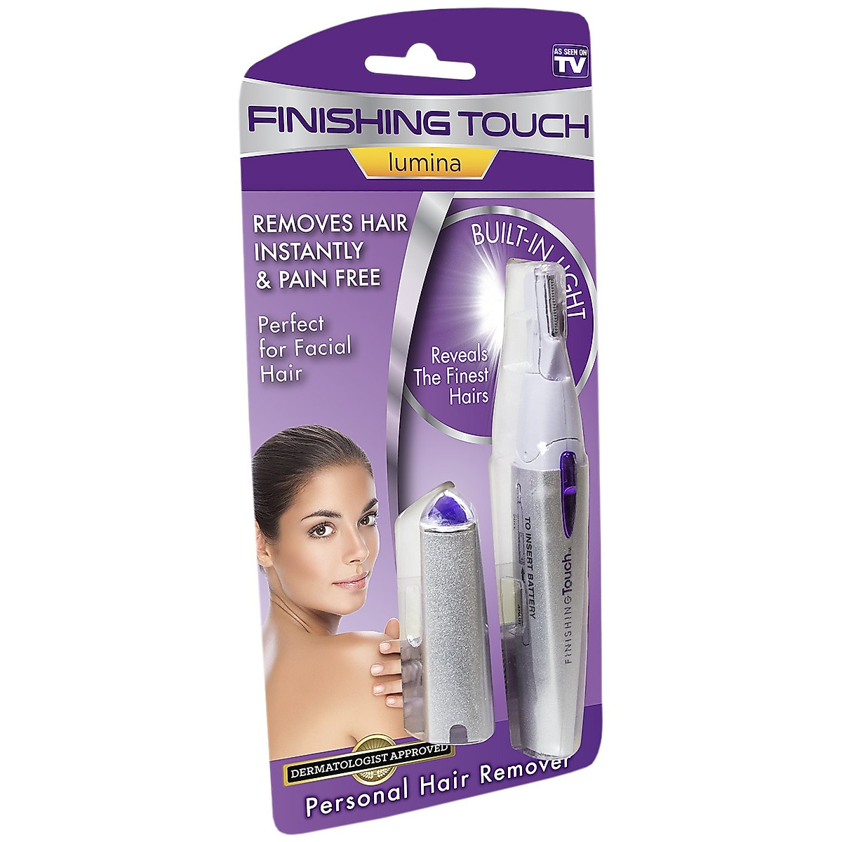 Finishing Touch Lumina Lighted Hair Remover with Pivoting Head
