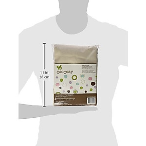 OsoCozy Unbleached Birdseye Flat Cloth Diapers (6 Pack) - 27 x 27 Inches, One-Layer Flat Cloth Baby Nappies Made of Soft, Durable 100% Birdseye Weave Cotton