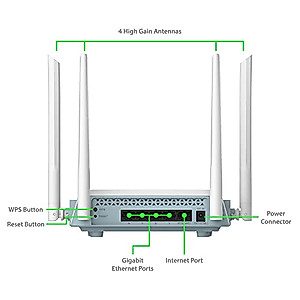 D-Link R12, Eagle Pro Ai Smart WiFi Internet Router (AC1200) - High Power Gigabit Ethernet Dual Band, Enhanced Parental Controls, Compatible with Alexa and Google