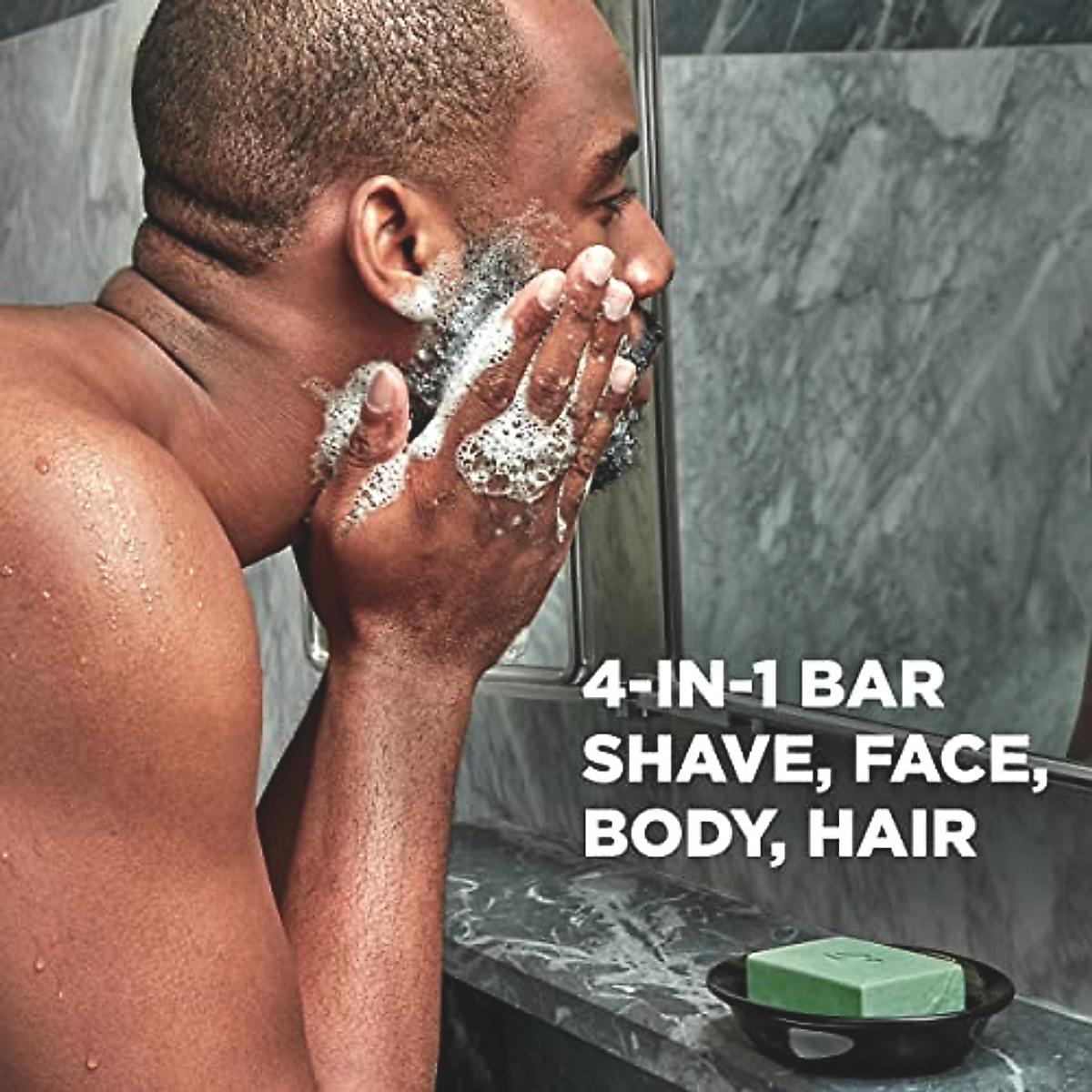 DOVE MEN + CARE Plant-Powered Natural Essential Oil Bar Soap Reinvigorating Lime + Avocado Oil to Clean and Hydrate Mens Skin 4-in-1 Bar Soap for Men's Body, Hair, Face and Shave. 5 oz