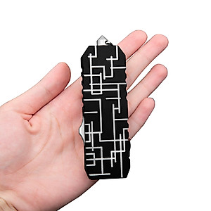 Tenchilon TQ386 Retractable Utility Knife, Box Carboard Cutter Quick Blade Change, Extra 10 Blades Included, Precision Craft DIY Knife For Office Home Arts (Black)