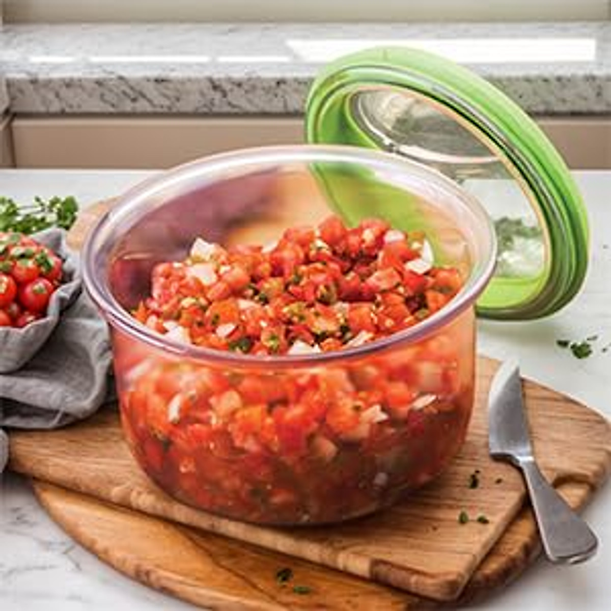 Defresit 2Pcs Guacamole Keeper-4 Cups with Airtight Lid Fresh Longer Guacamole Saver Food Storage Containers for Dips-