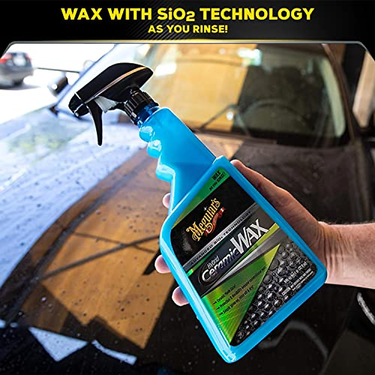 Meguiar's Hybrid Ceramic Spray Wax - SiO2 Hybrid Technology in an Easy-to-Use Spray Application That Delivers Long-Lasting Protection - 32 Oz