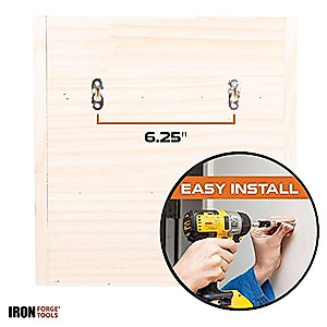 Iron Forge Power Tool Organizer for Garage - Fully Assembled Wood Tool Chest and 3 Drill Charging Station - Great Workshop Organization and Storage Gift