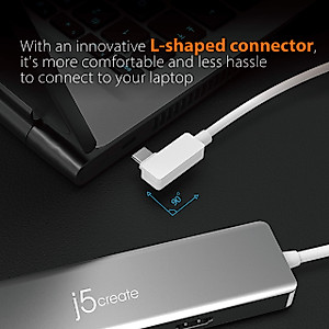 j5create 9 in 1 USB-C Hub- SuperSpeed+ Gen 2 Type C Adapter w/Ethernet, microSD/SD 4.0, 4K HDMI, USB-C 3.1 Gen2 Port, PD 100W for MacBook Pro/Air, XPS, Chromebook, and Other USB C Windows Laptops
