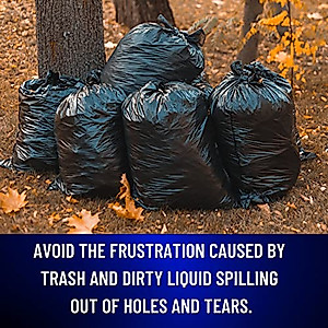 Contractor Trash Bags - 42-Gallon, 32x50", 20 Count - Large Black Industrial Garbage BAGS for Construction, Moving, Cleaning - Heavy Duty 3Mil Thick - For Home or Commercial Use