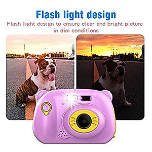 LKYBOA Child Camera - Children Digital Cameras 2 Inch HD Toddler Video Recorder Shockproof Selfie Kid Action Camera Birthday Toy Blue (Color : Pink)