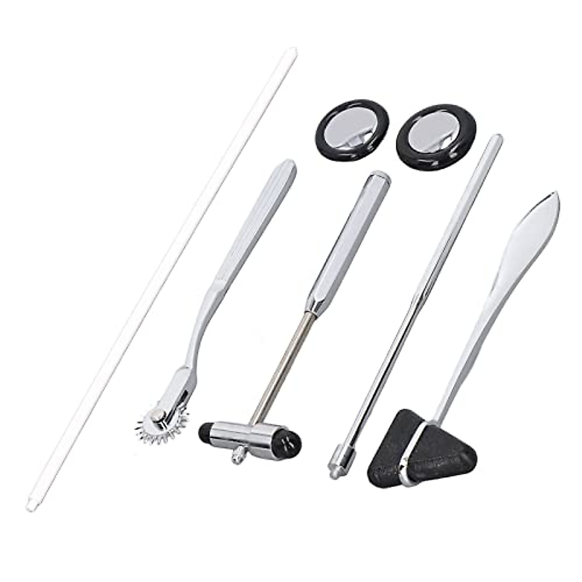 Hammer Set, Stainless Steel Neurological Hammer Silver 5PCS for Nervous System Exam
