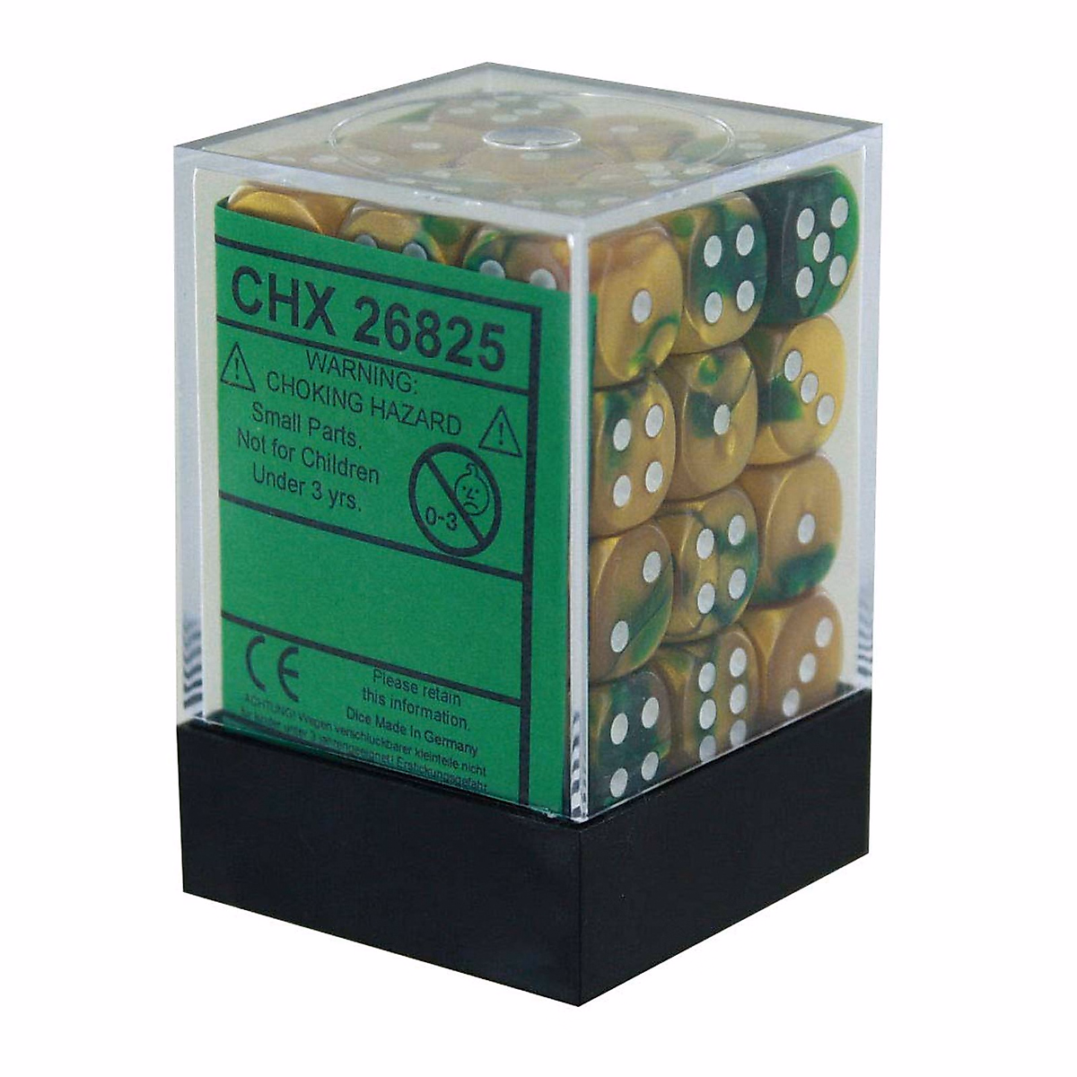 DND Dice Set-Chessex D&D Dice-12mm Gemini Gold, Green, and White Plastic Polyhedral Dice Set-Dungeons and Dragons Dice Includes 36 Dice – D6, Various (CHX26825)