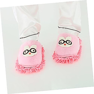 LALAFINA 1 Pair Mop Slippers Floor Mops Floor Cleaner Mop Home Slippers Mops for Floor Cleaning Mop Shoes Lazy Slippers Cartoon Mop Slippers Dust Sweeping Slippers Cartoon Mopping Slipper