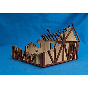 GameCraft Miniatures 28mm Small Half Timber House - 28MMDF550