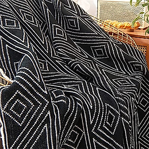 BuccaN Gray Knitted Leisure Small Wool Blanket Quilt Summer Thin Section Nap Sofa Blanket Single Cover Blanket (Color : Black and White Gray, Size : 130 * 170CM)