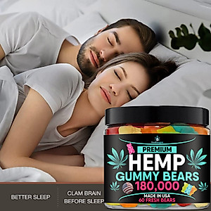 2Pack Hemp Oil and Hemp Gummies Gummy Bears Combo Set-Peace and Relaxation, Relief, Soothing, Discomfort, Sleep-Full Body High Care-Made in USA