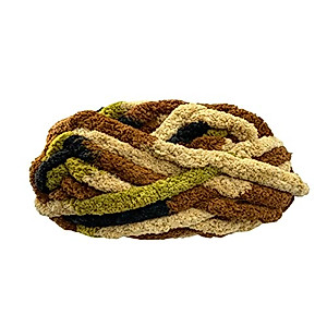 Bulky Chunky Arm Knitting Yarn Home Dec Yarn,Super Softee Thick Fluffy Jumbo Chenille Polyester Yarn for Blanket Pillows Home Décor Projects (Multi-autuam, 6 skeins / 3 lbs)