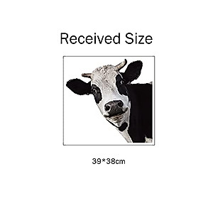 Cow Window Cling,Cow Lover Gift Window Decal,Cute Animal Wall Decor, Weird Stuff Wall Decor for Farmhouse Classroom Office Kids' Room