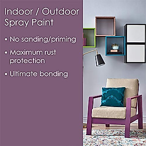 Krylon K02709007 Fusion All-In-One Spray Paint for Indoor/Outdoor Use, Gloss Icy Grape Purple, 12 Ounce (Pack of 2)