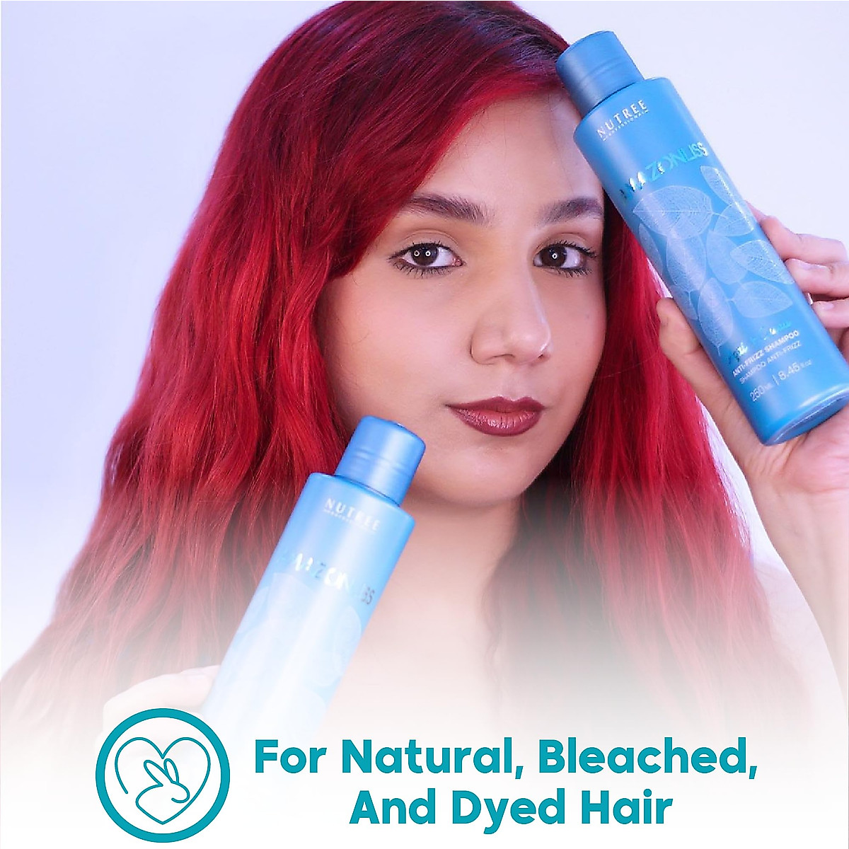 Amazonliss Anti-Frizz Keratin Treatment Set - For Smooth, Soft and Shiny Hair - Prolonged Effect Shampoo and Conditioner 8.45 fl.oz