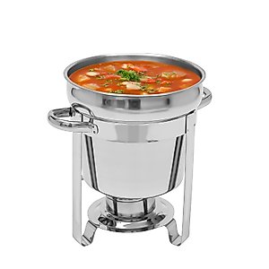 7L/7.4Qt Chafing Dish Buffet Set, Round Stainless Steel Chafers and Buffet Warmers Set Chef Soup Warmer Soup Chafer Catering Supplies Food Warmer with Lid for Kitchen Party Banquet