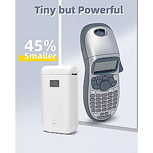 Mandizza Thermal Printer, Label Maker Machine Tape Included D10 Portable Bluetooth Connection Label Printer Multiple Templates Available for Phone Pad Easy to Use Office Home Organization