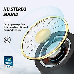 EarFun® Free Wireless Earbuds, Call Noise Reduction, Bluetooth 5.0 True Wireless Earbuds, Sweatshield™ IPX7 Waterproof Bluetooth Headphone, Deep Bass, 30Hrs