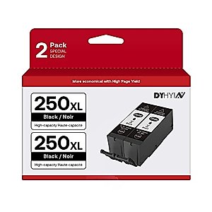PGI-250 XL Compatible Ink Cartridge Replacement for Canon 250 pgbk XL High Yield Use to PIXMA MX922, MG5420, MG5520, MG5522, MG6320, MG6620, MG7520, iP7220 Printer (2 Large PGBK)