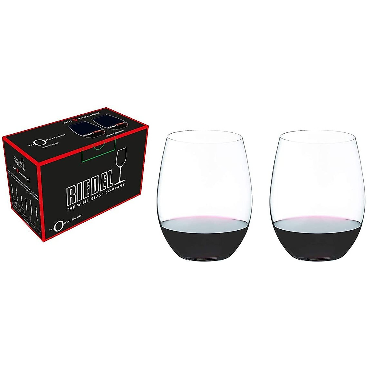 Riedel Personalized O Cabernet/Merlot Wine Tumblers, Set of 2 Custom Engraved Crystal Stemless Wine Glasses for Cabernet, Merlot, Bordeaux, St. Emilion and More