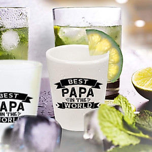 Ceramic Shot Glasses Best Papa in The World Father S Day Love Dad Bar Supplies Accessories 2 Oz