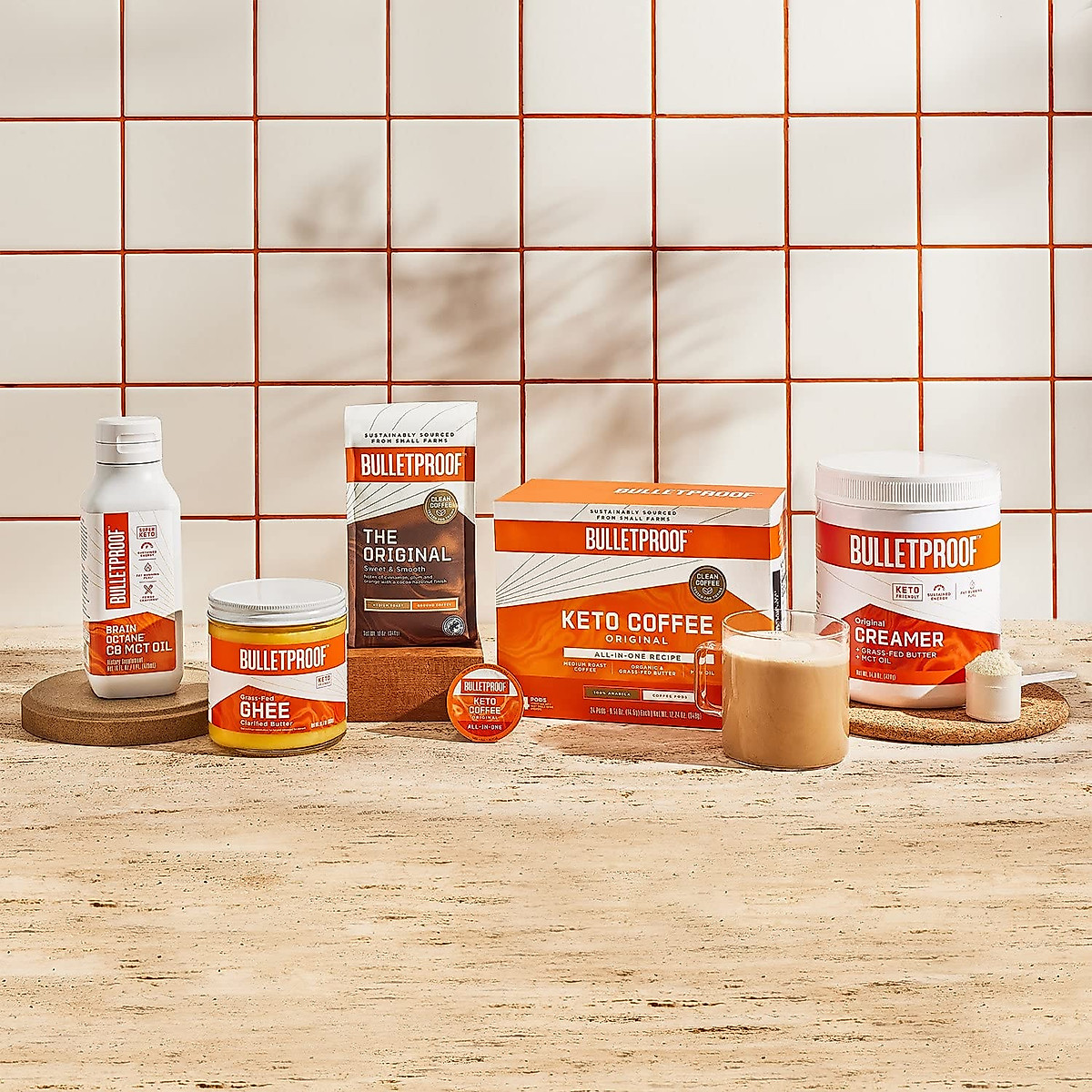 Bulletproof Keto Coffee Pods, 24 Ct, All-In-One Recipe, 100% Arabica Medium Roast, MCT Oil, Organic & Grass-Fed Butter