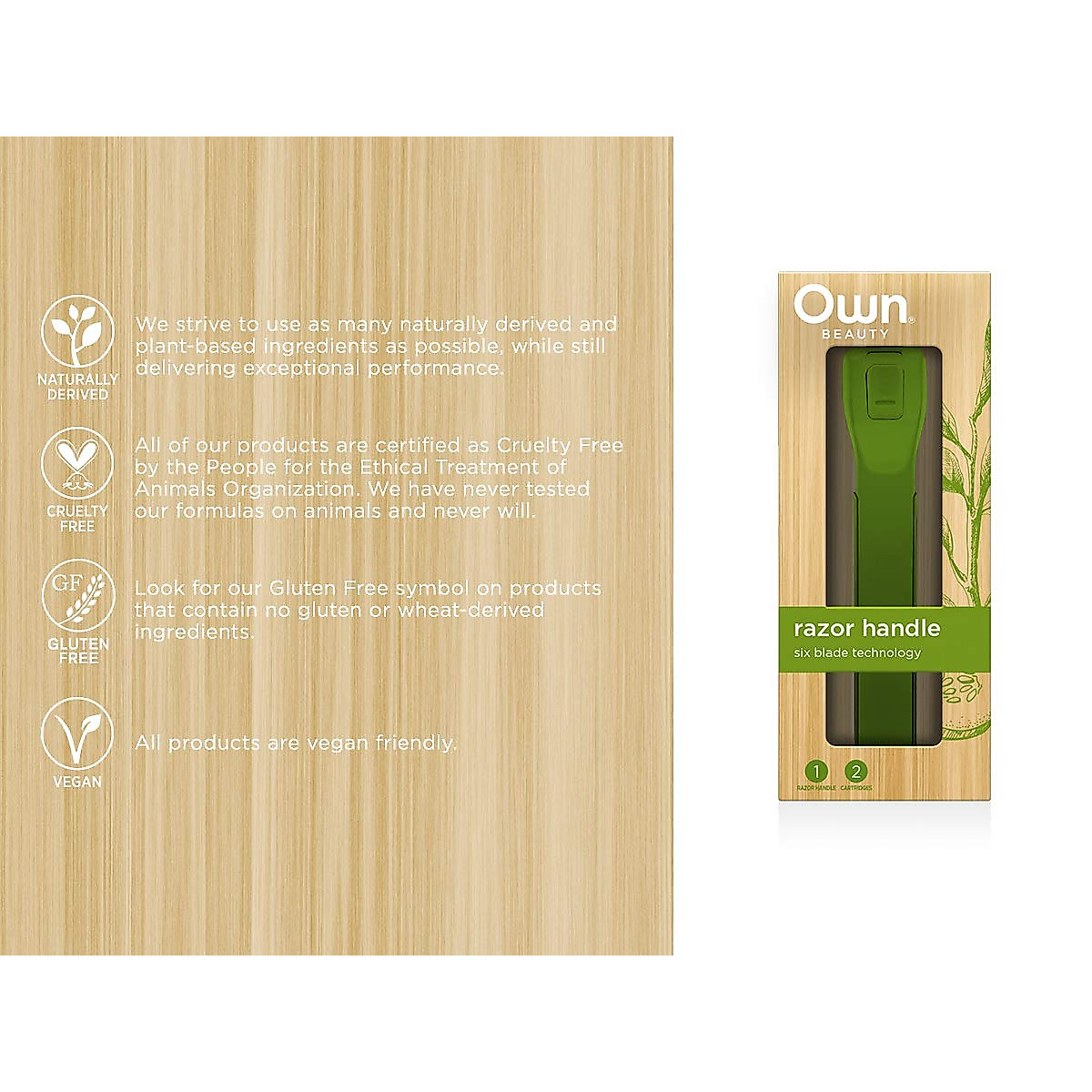 OWN Green 2 Cartridge Razor Set, 1 EA