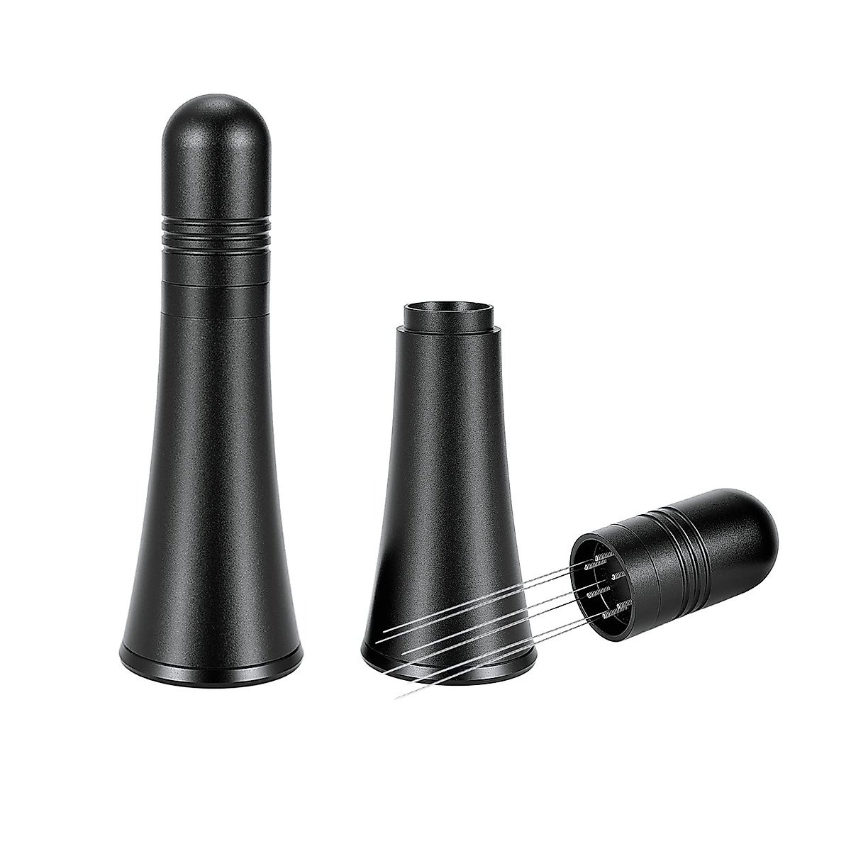 IKAPE WDT Tools, Espresso Stirrer Distribution Tool for Barista, 0.25MM 6 Needles Espresso Coffee Stirrer with Stand and Extra 6 Needles (Black)