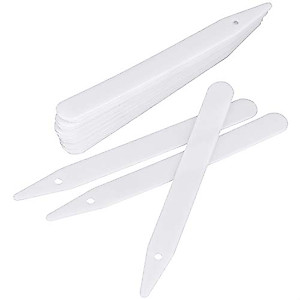 KINGLAKE 100 Pcs 6 Inch Thick Plastic Plant Garden Labels Nursery Garden Labels Stake Tags Plant Name Tags Waterproof Plant Tags Plant Identification Stakes Tags for Seedling,Vegetable White