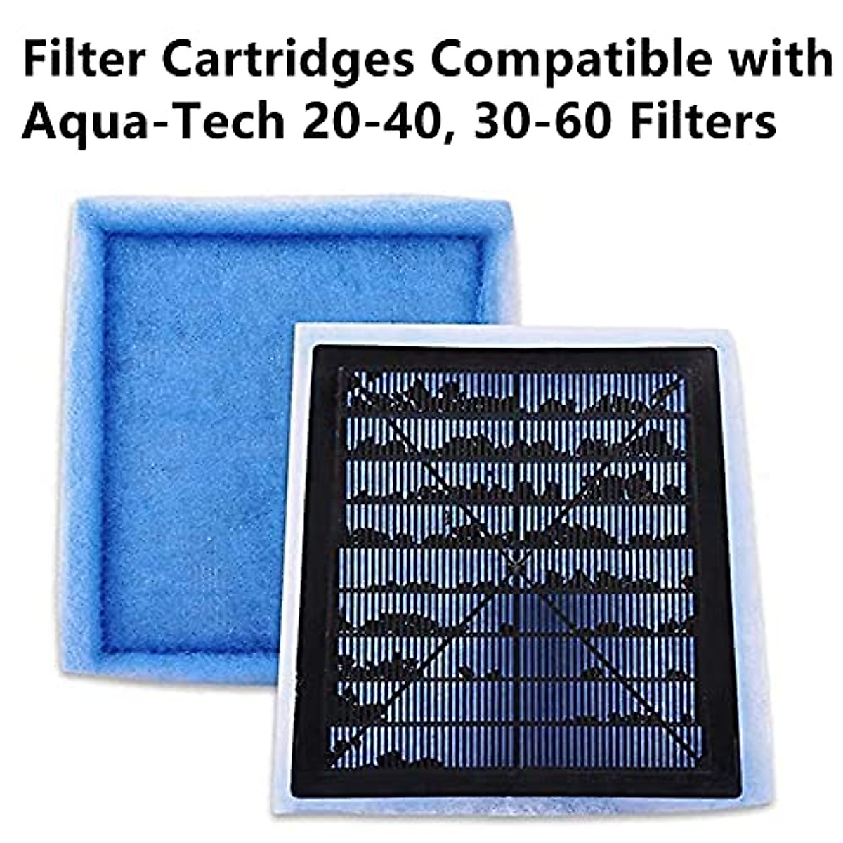 Yonice 10 Pcs Aquarium Filter Cartridge,Compatible for AquaTech 20-40/30-60 Power Filters,Replacement for AquaTech EZ-Change #3…