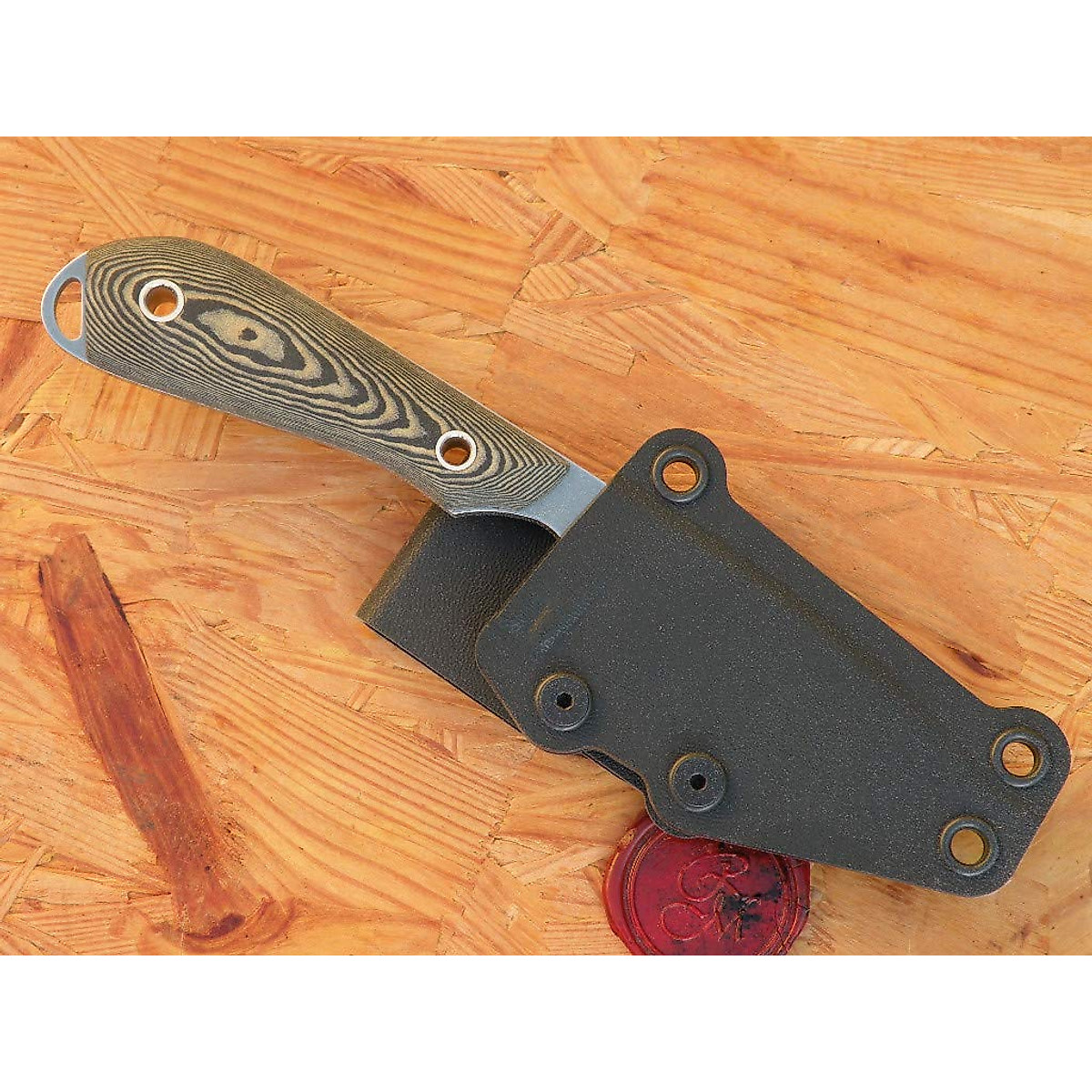 White River M1 Caper, Canvas Black/Olive Micarta